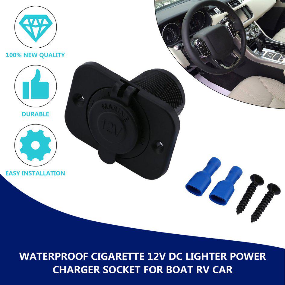 Buy Waterproof Cigarette 12V DC Lighter Power Charger Socket for Boat ...