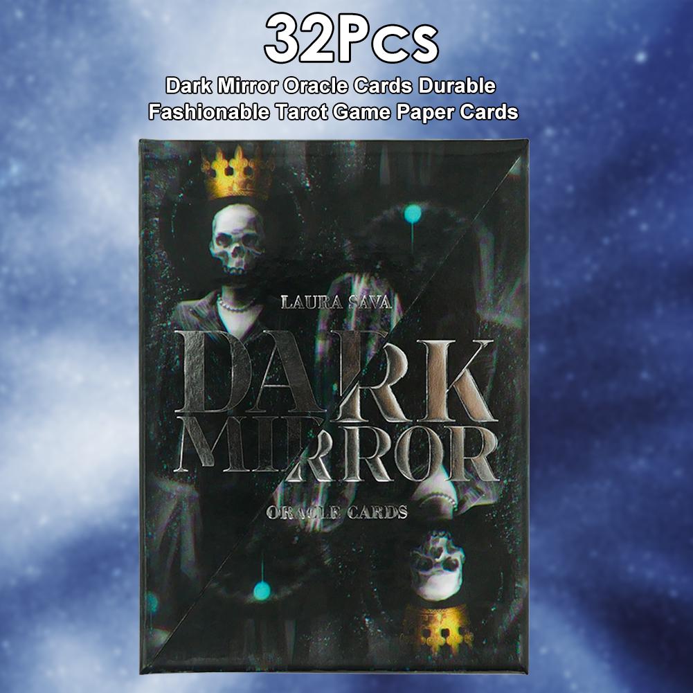 Buy 32PCS Dark Mirror Oracle Cards Durable Fashionable Tarot Game Paper ...