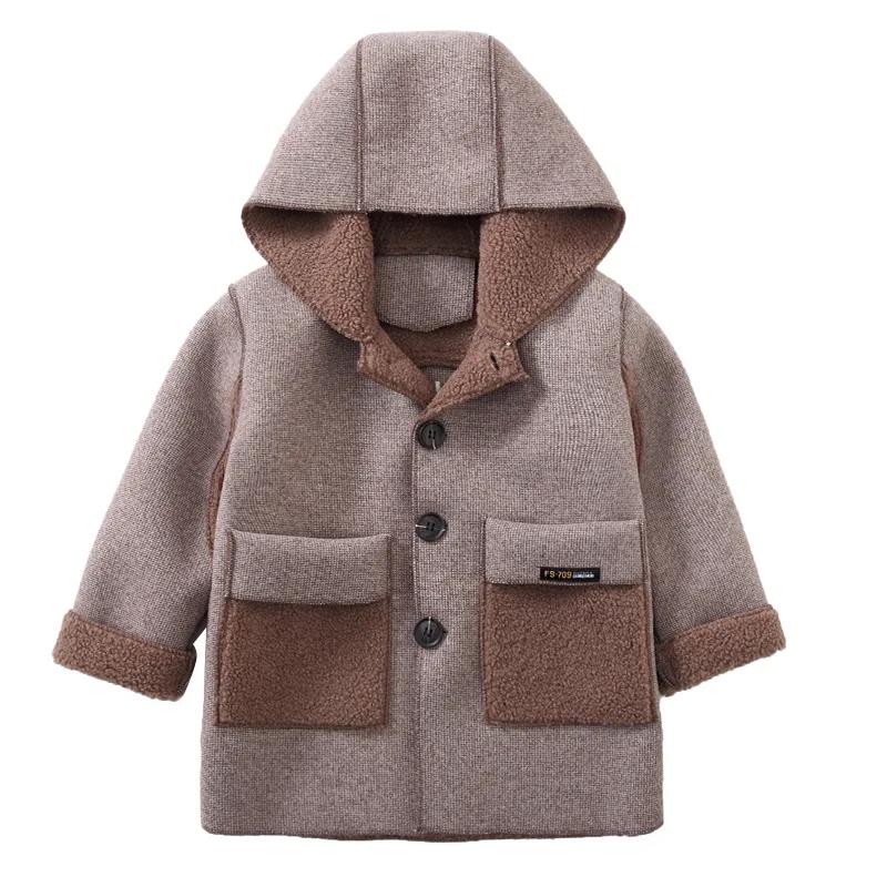 💰Kjøp Children's Clothing Boys Woolen Coats In The Long Section of ...