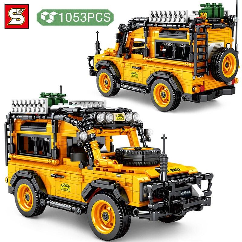 Buy BLOCK Technical Famous Rcing Car Building Blocks Yellow Off-road ...