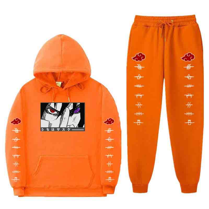 Buy Naruto Suit Uchiha Sasuke Men/women Fashion Harajuku 2 Pcs Set ...