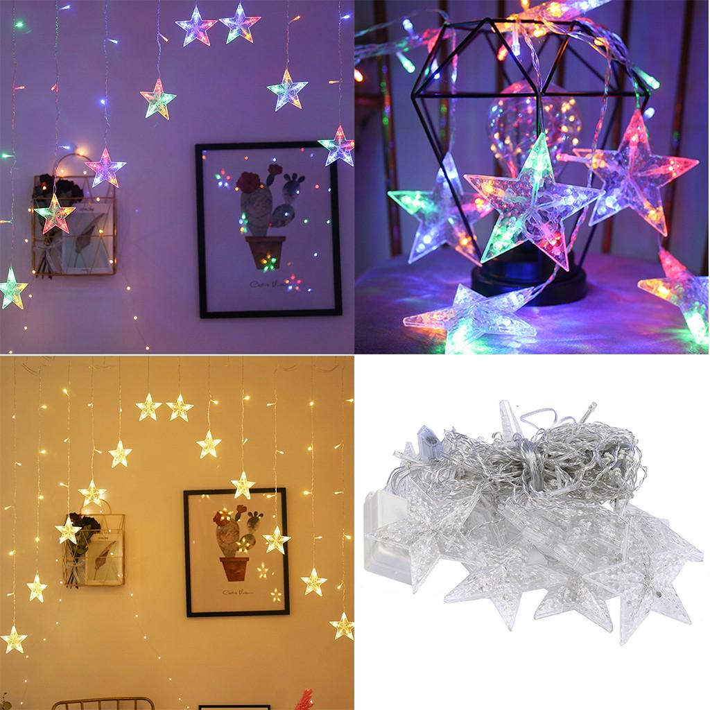 Buy Star Curtain Lights 16 Stars Lights Window String Lights Plug In ...