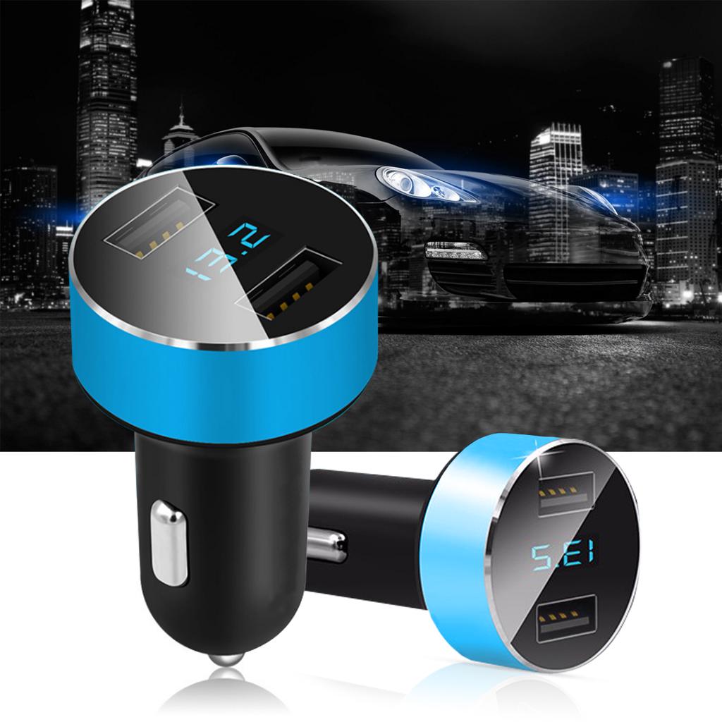 Buy Dual USB Car Fast Charger Adapter LED Display For Phone Samsung ...