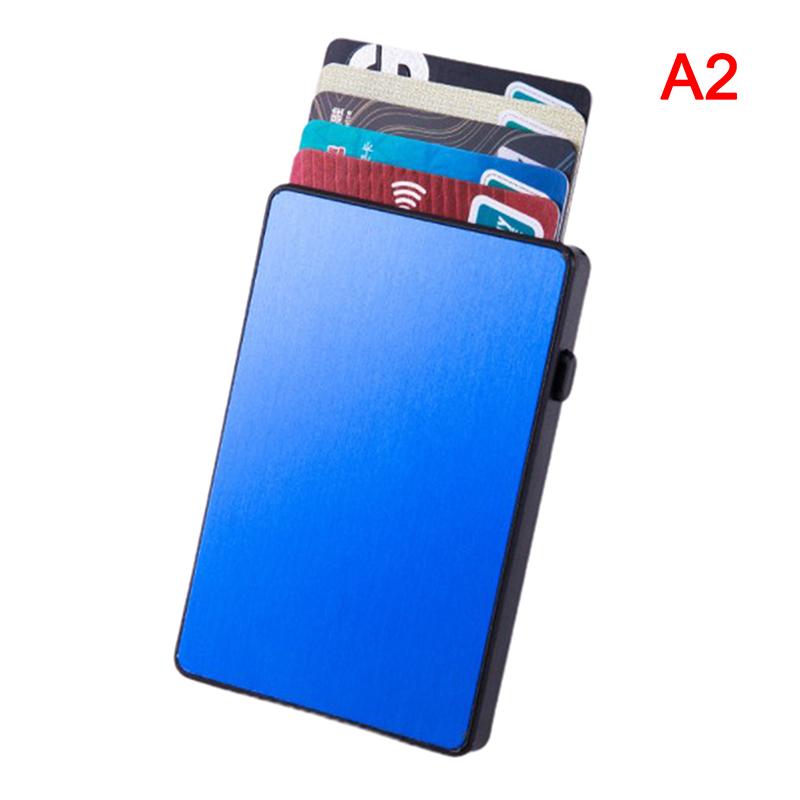 Cheap Aluminum Single Box Smart Wallet Slim Rfid Clutch Push Button ...
