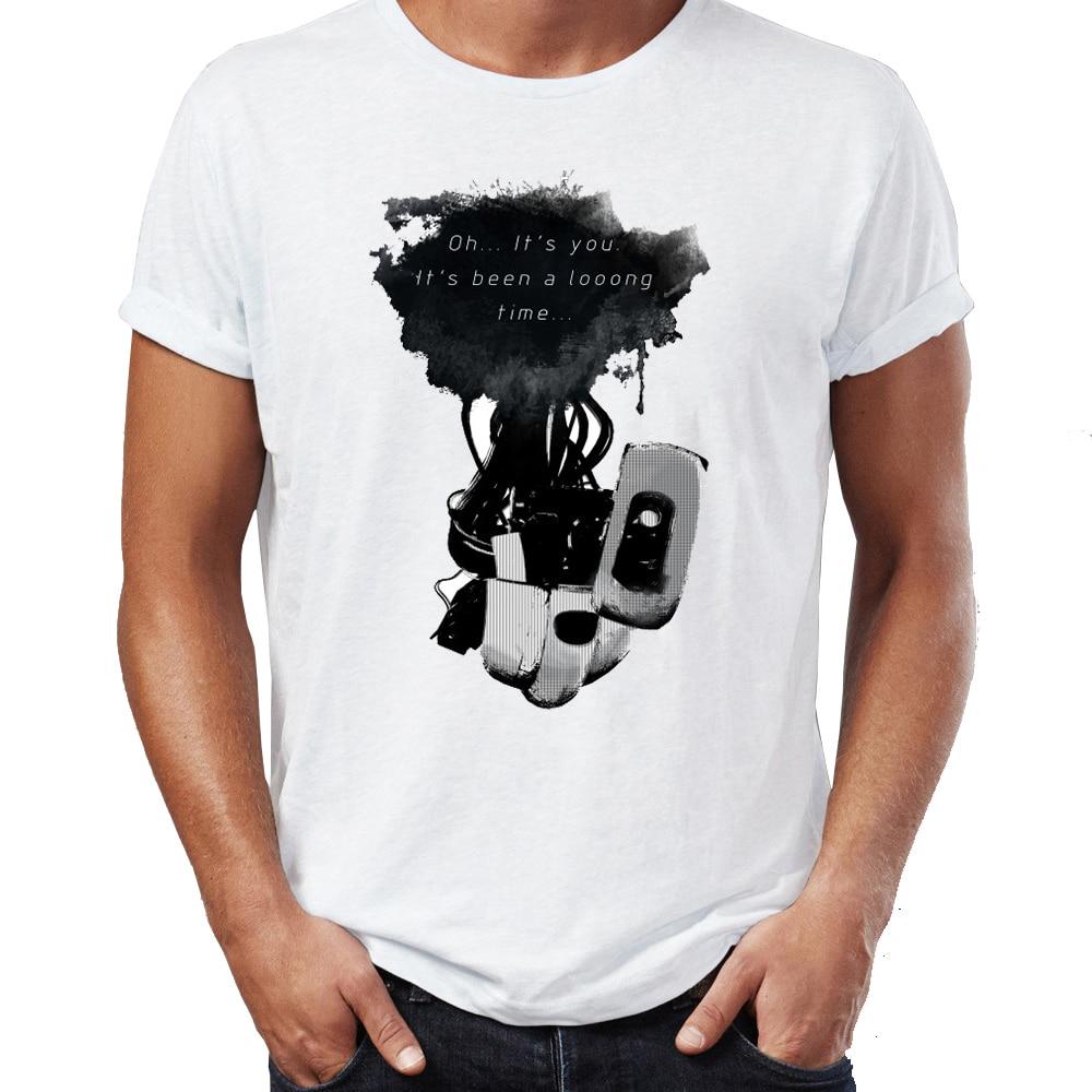 Buy Men's T Shirt Portal Glados and Chell Gaming Gamer Artwork Awesome ...