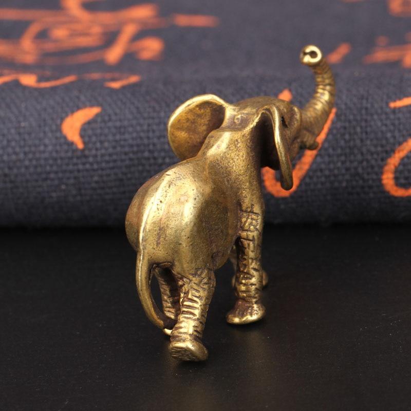 Köp Antik brons Minature Elefant Figurer Te Husdjur Bord Prydnad ...