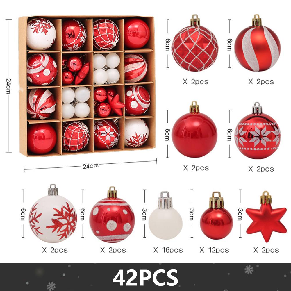 Buy Ornament Christmas Ball Plastic Shatterproof With Hooks 3cm/6cm at ...