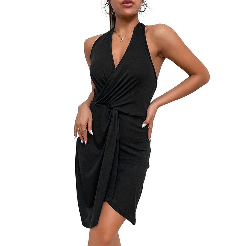 Buy Summer Women's Dress Open Back Neck Suspender Dress at affordable ...