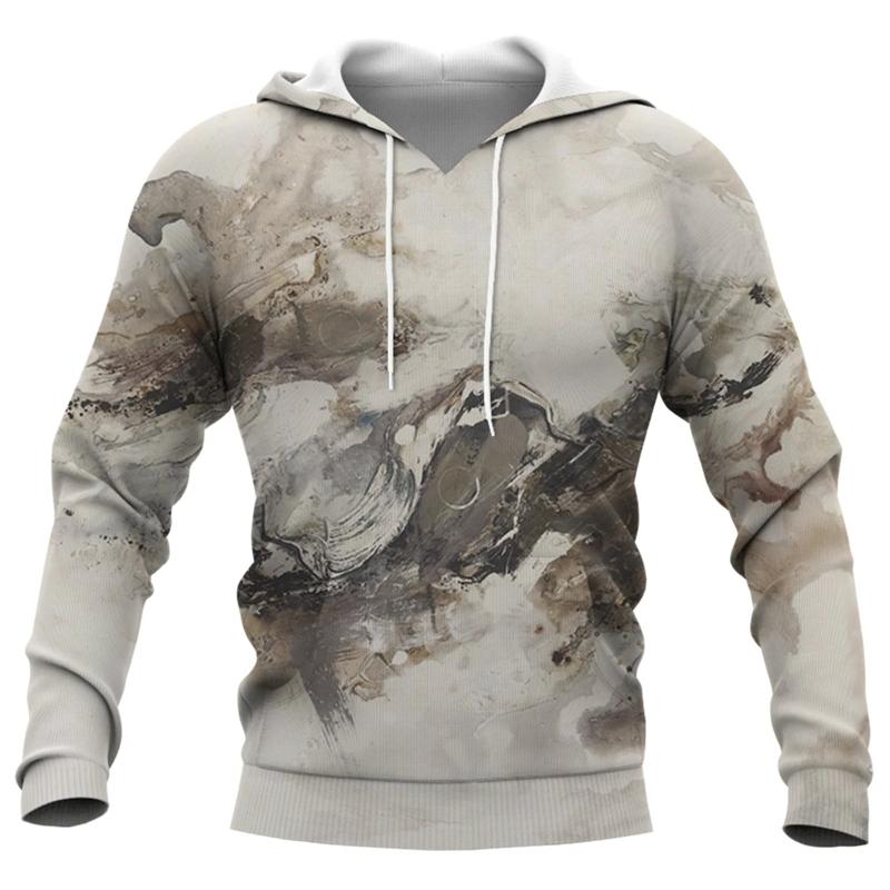 Cheap Men's Hoodie 3D Gradient Print Oversized Pullovers 2024 New ...