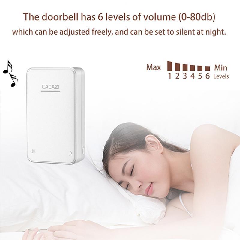 Buy Home Smart Call Bell 48 Chime Self-powered Wireless Doorbell 200M ...