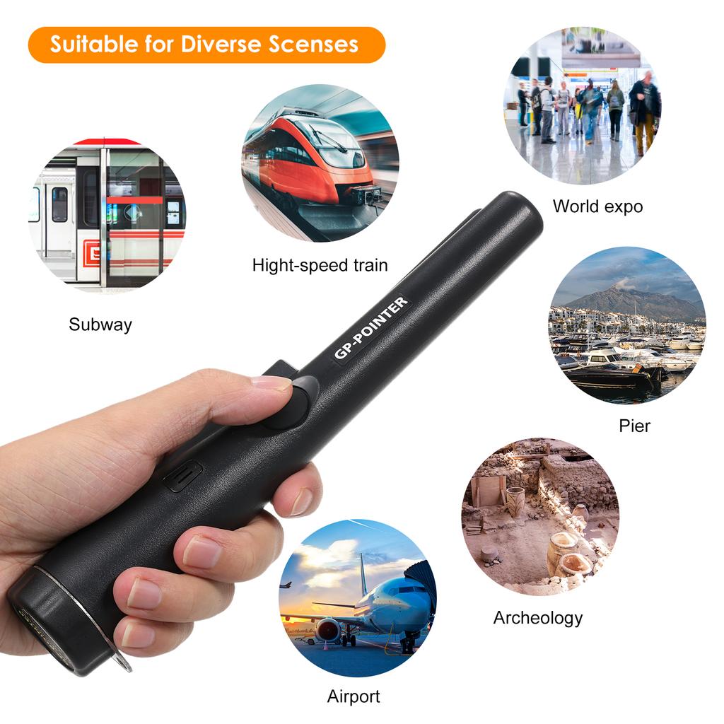 Buy Hanheld Pinpointer Metal Detector Treasure H-unting Tool Audible V ...