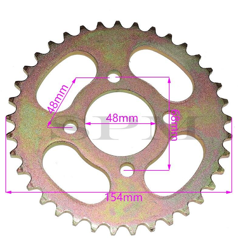 Buy 48mm 428 - 37T rear chain sprocket Gear wheel plate for 90CC-160cc ...