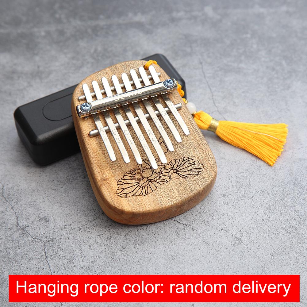 8 Keys Mini Kalimba Wooden Finger Harp Thumb Piano Musical Instrument ...