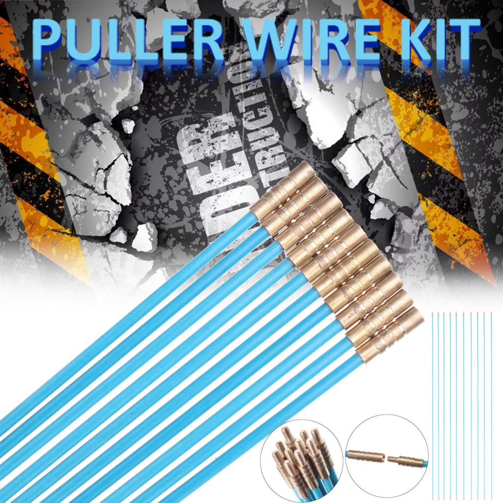 10Pcs 1M 4Mm Fiberglass Cable Wire Rod Electrician Push Puller Duct ...