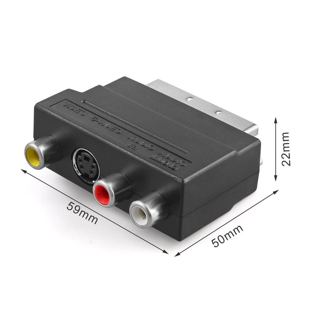 RGB Scart To Composite RCA SVHS S-Video AV TV Audio Cable Adapter-buy ...