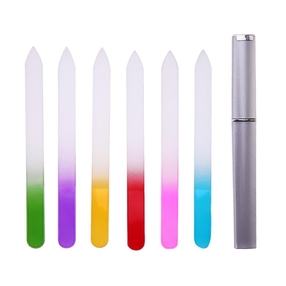 💰Koupit online: 6Pcs Glass Nail File Buffer With Barrelled Box Beauty ...