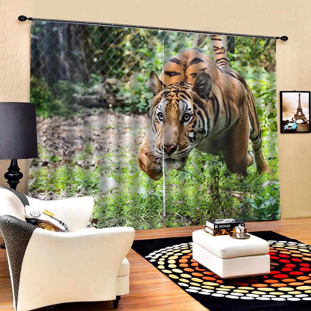 Buy USS 1042423606 Tiger Curtain 140*100 Creative Home Bedroom Curtain ...