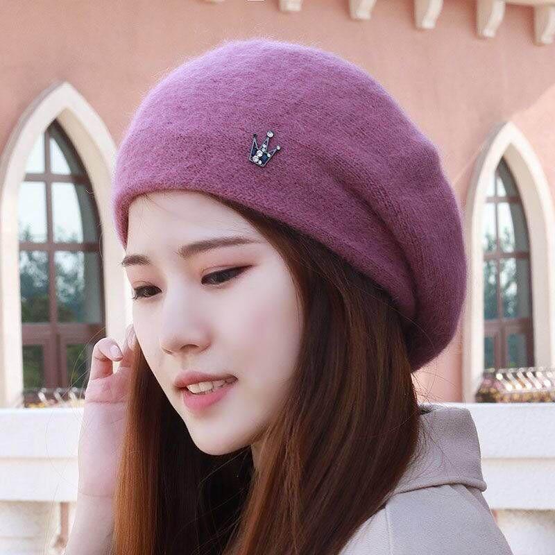 💰Kaufe Winterhut Frauen Baskenmütze Korean Printmaker Hut Warm Süßes ...
