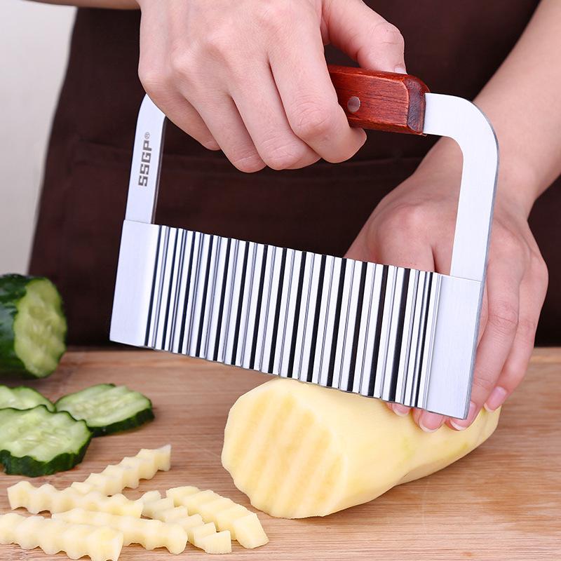 Buy Potato Slicer Cutters Stainless Steel Potato Chips Crisps Cut ...
