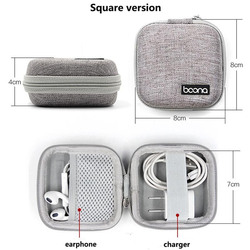 Kjøp Andy Small Oval Earphone Storage Bags Hard Shell Data Cable ...