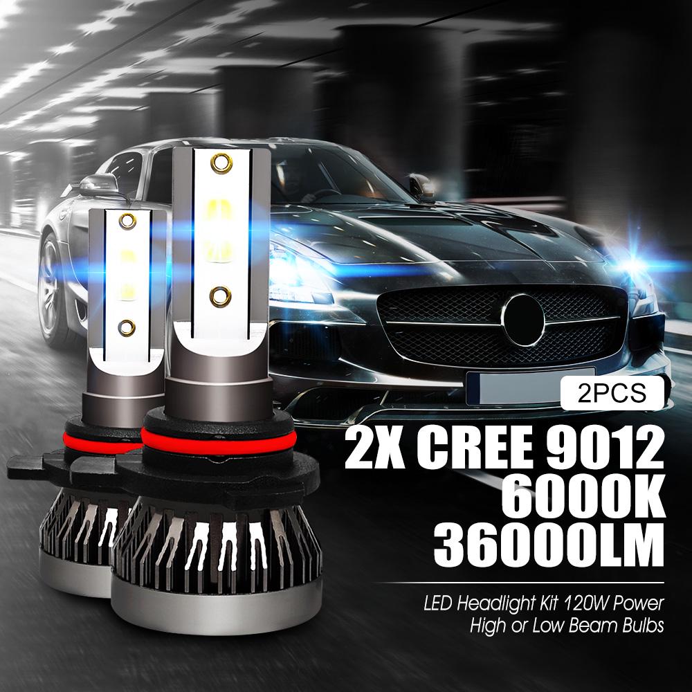 Buy 1pair CREE 120W H1 H4 H7 H8 H9 H11 Mini Car LED Headlight Hi/Lo ...