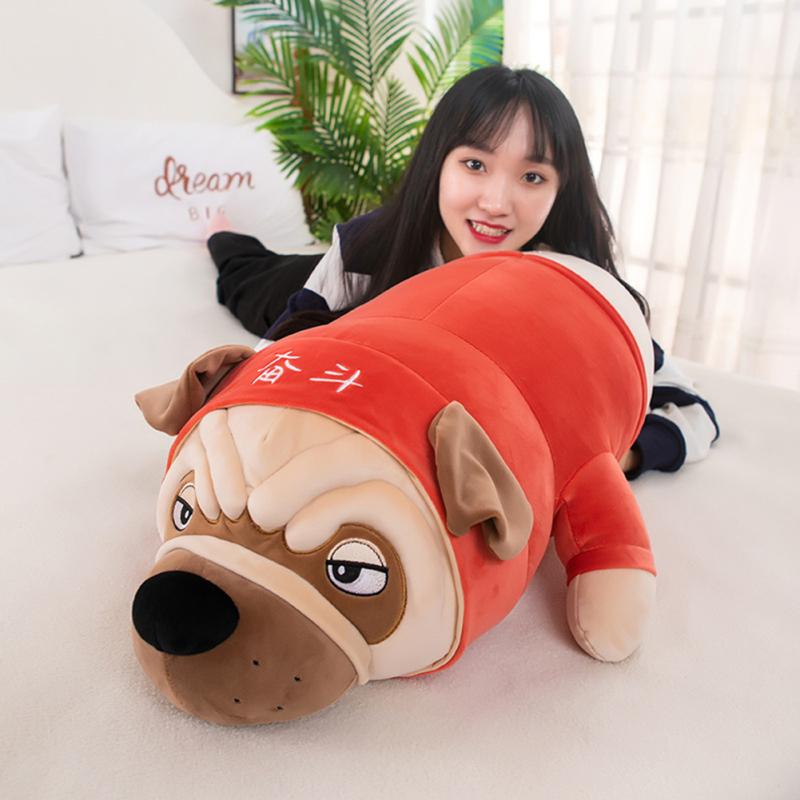 Buy Plush Shar Pei Dog Shape Pillow Creative Cute Dressing Doll Toy ...