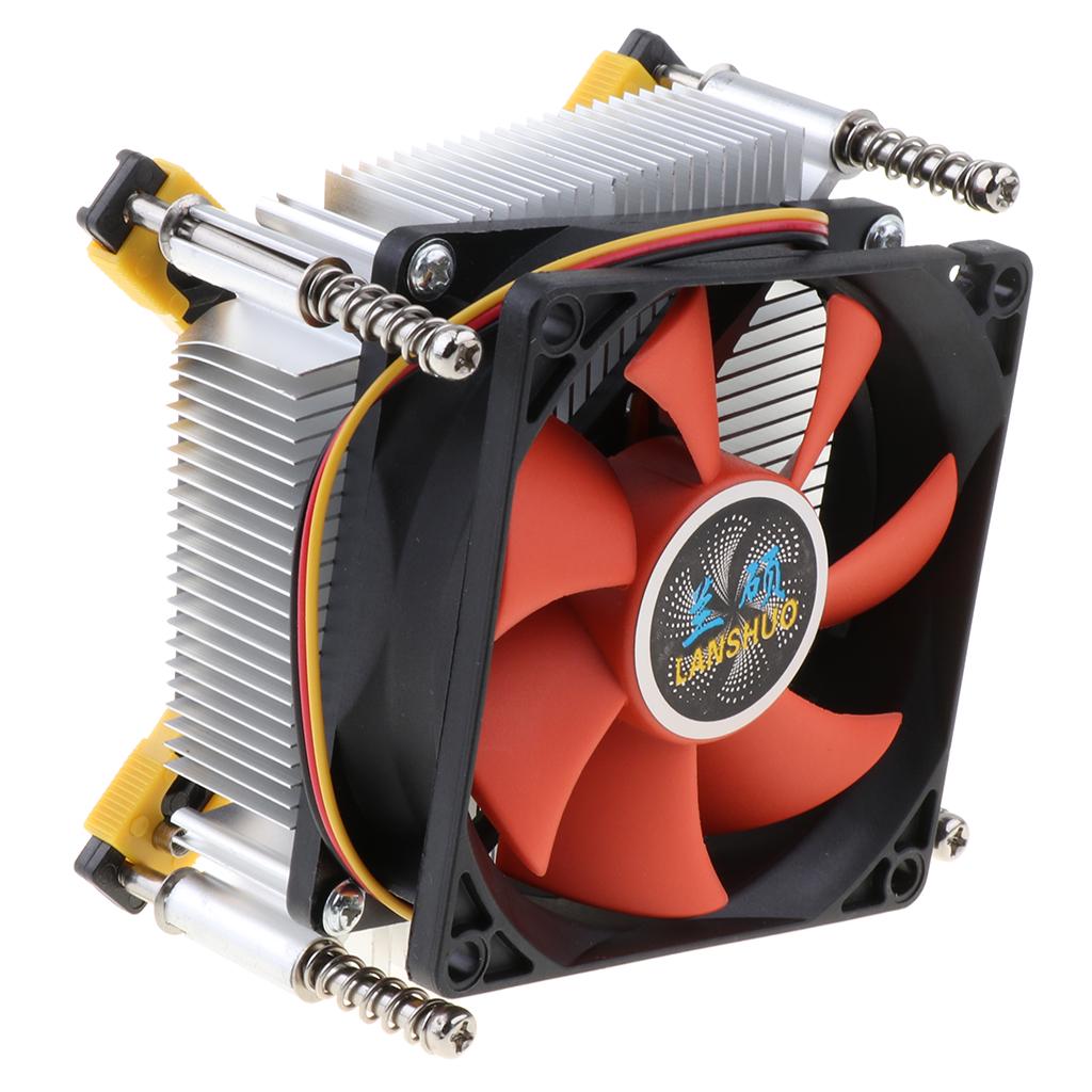 8cm Aluminum Computer CPU Cooler Fan Heatsink 3Pin 12V for Intel ...