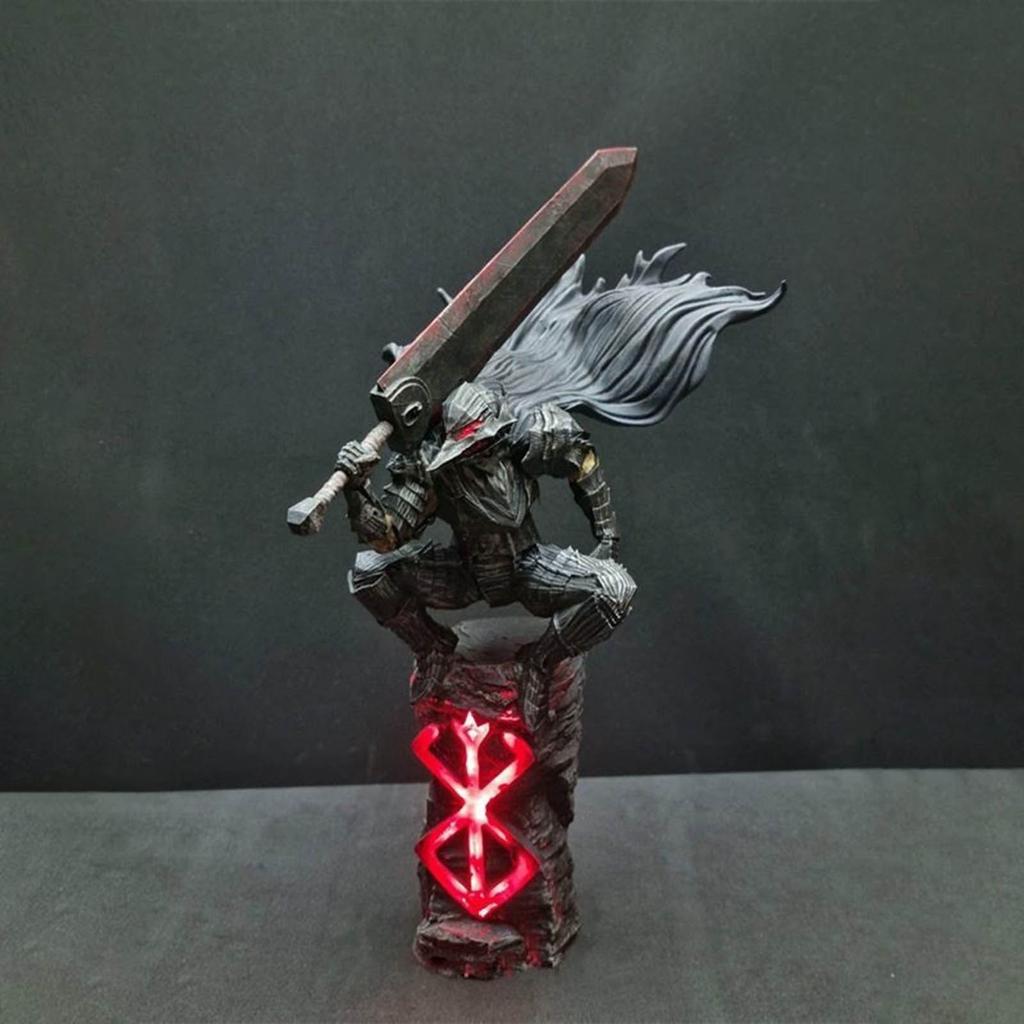 Berserk Guts Heykel Gece Işığı Reçine Karga Kafası Kılıç Ustası El ...