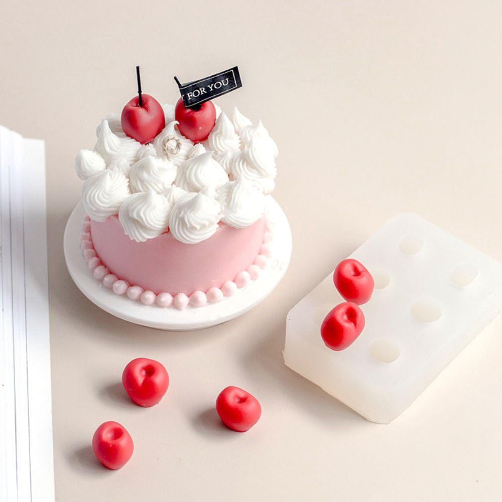 Kitchen Creative Baking Cherry Shaped Candy Mould Sugarcraft Chocolate ...