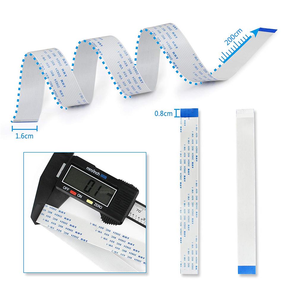 15 Pin Ribbon Flex CSI Camera Cable 15cm-200cm 1M 2M Length for ...