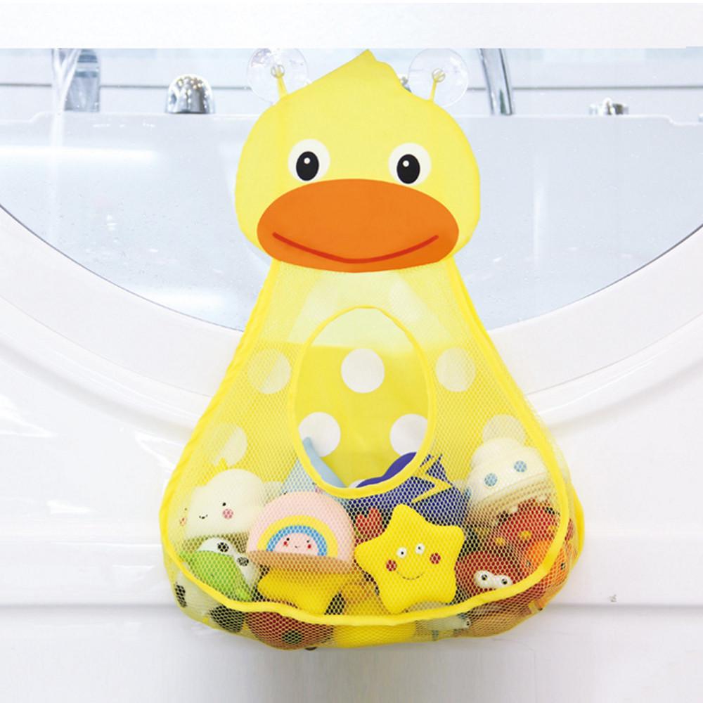 Buy Baby Bathtub Toy Mesh Duck Storage Bag Organizer Holder Bathroom ...