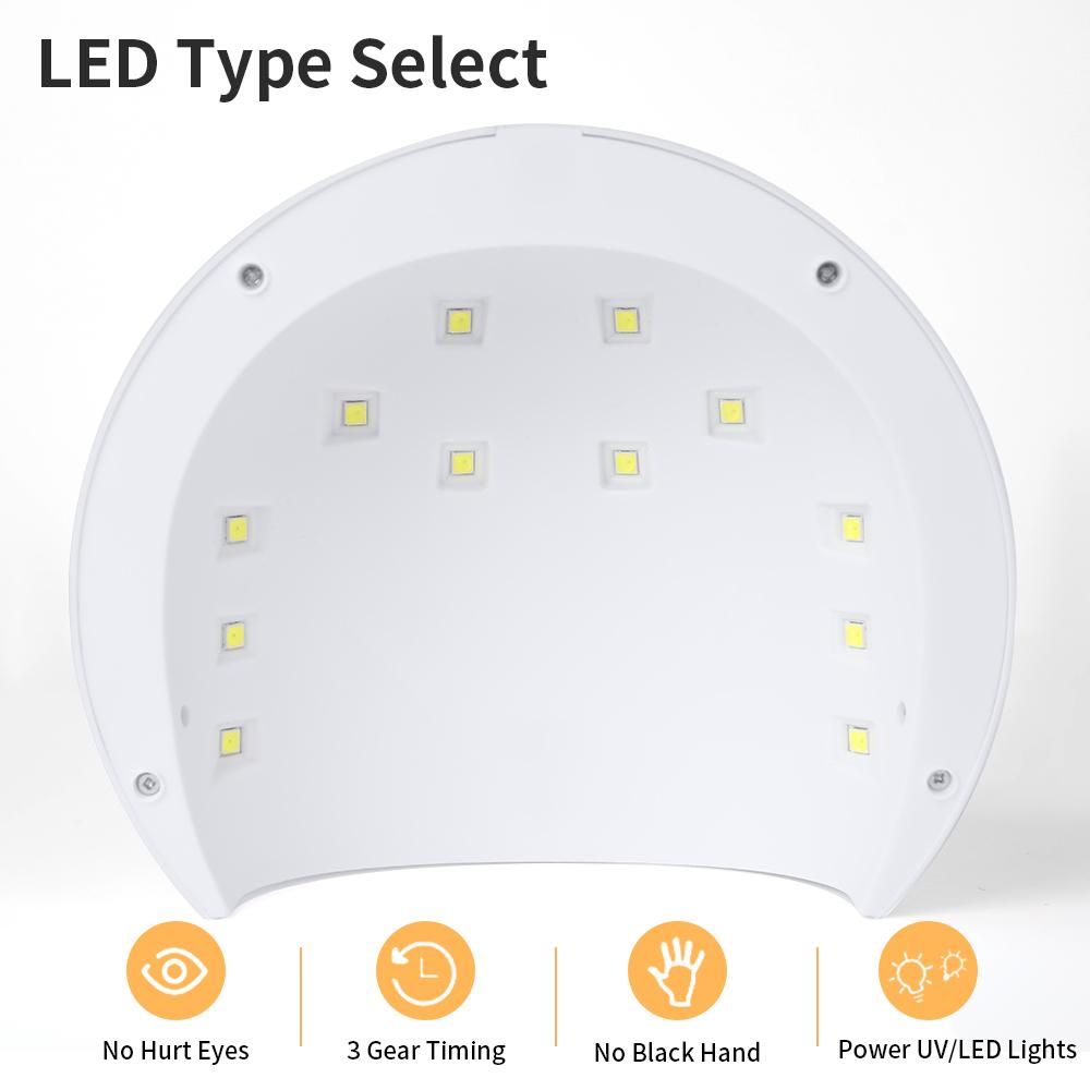 Satın alın Nail Lamp Led Uv Nail Dryer For Drying Nail All Gel Polish ...