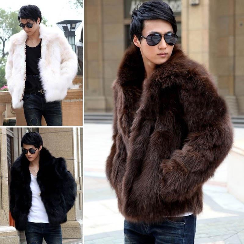 Buy Winter Men's Fashion Fur Coat Warm Outwear Jacket at affordable ...