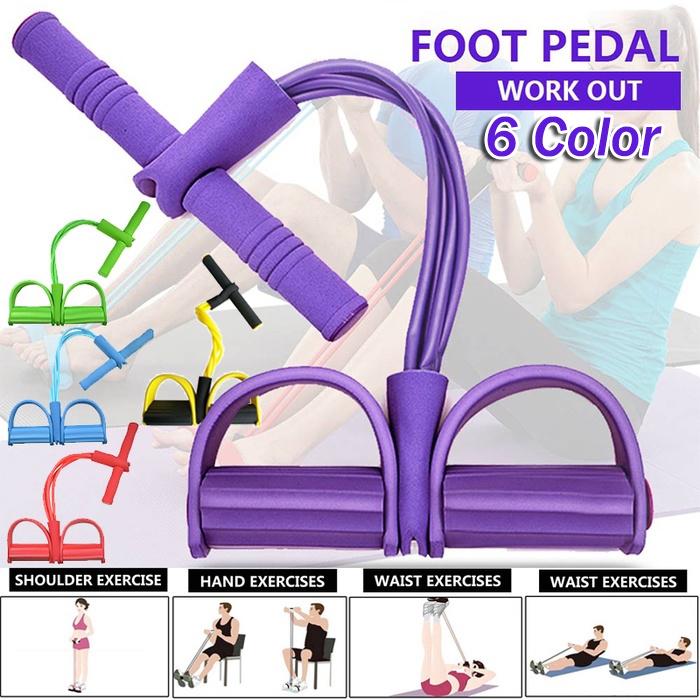 Buy 4 Tube Strong Fitness Resistance Bands Latex Pedal Exerciser Women ...