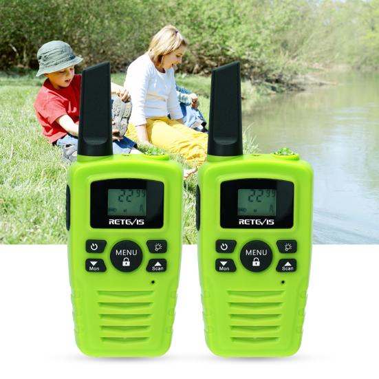 Buy 2Pcs Retevis RA35 Green Kids Walkie Talkie Handheld Creative Green ...
