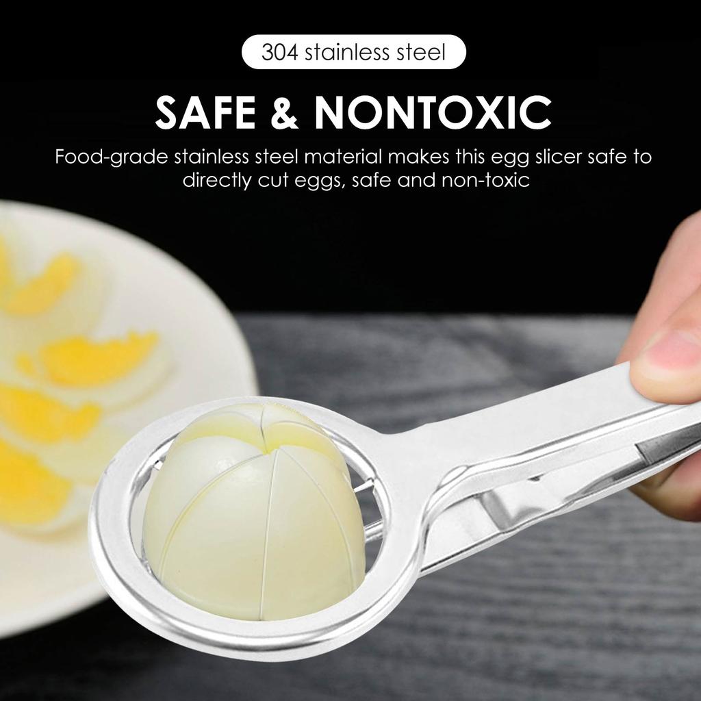 Buy Stainless Steel Egg Slicer Wedger Kitchen Hard Boiled Eggs Cutter ...