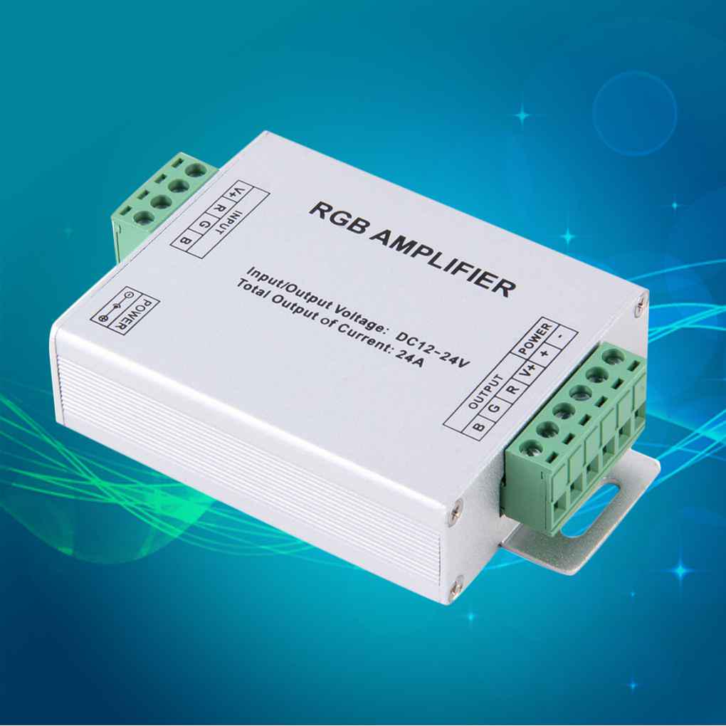 Buy 24A Amplifier Repeater For Extend Signal LED 5050 3528 RGB Strip ...