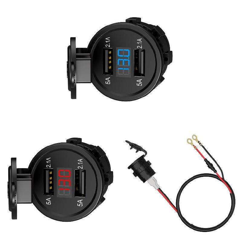Buy Voltage Dual Motorcycle Outlet Charger Display USB Socket with ...