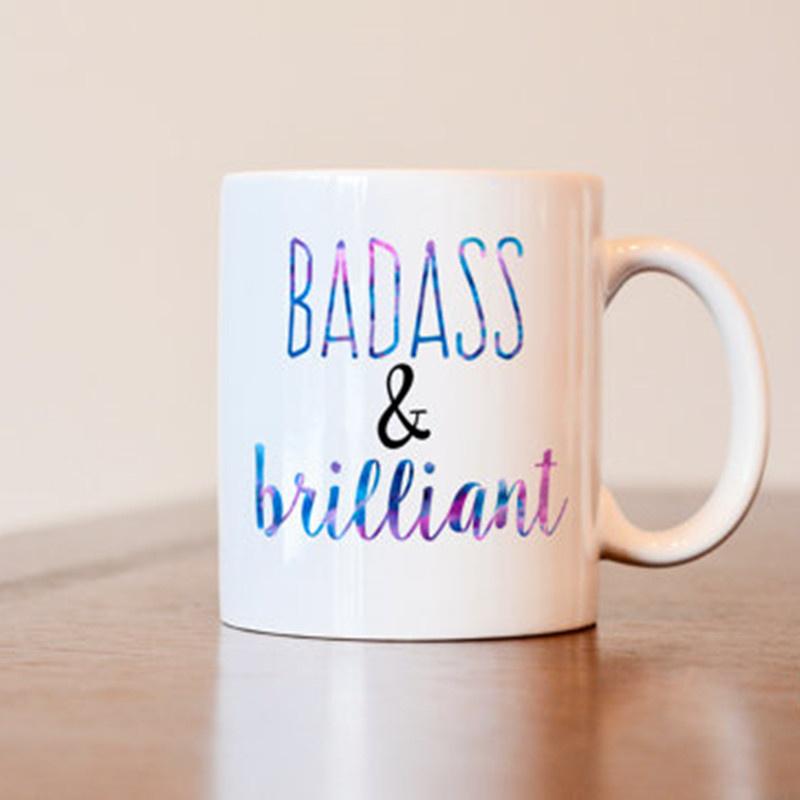 Buy Badass and Brilliant Mug, Girl Boss Mug, Badass Mug, Brilliant Mug ...