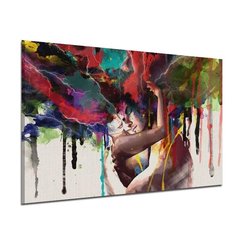 Unframed Oil Painting Lovers Embracing Wall Decor uygun fiyatlı satın ...