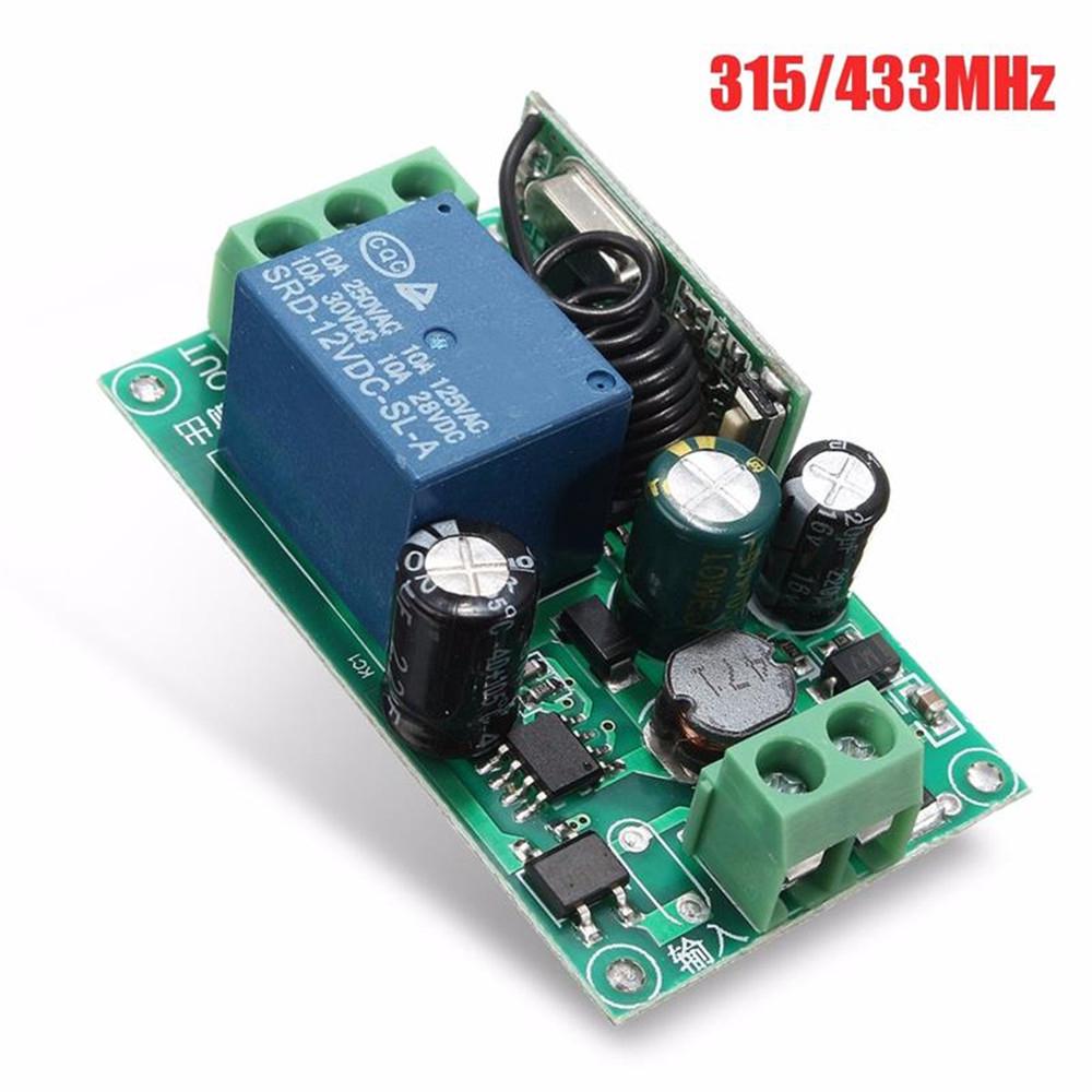 Buy DC 220V 1CH 433MHZ Wireless RF Remote Receiver Transmitter Relay ...