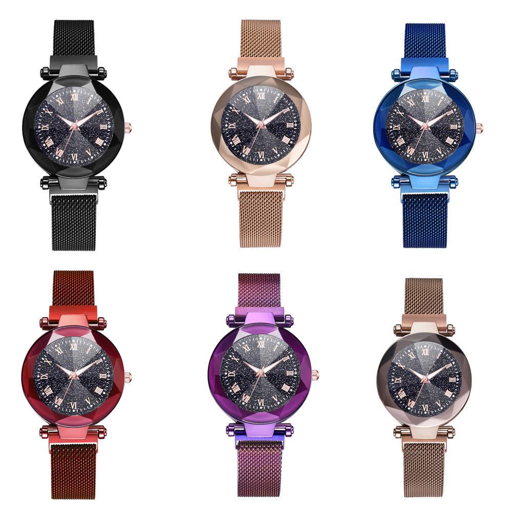 Buy Fashion Women Watches Luxury Starry Sky Watch Ladies Magnetic Mesh ...