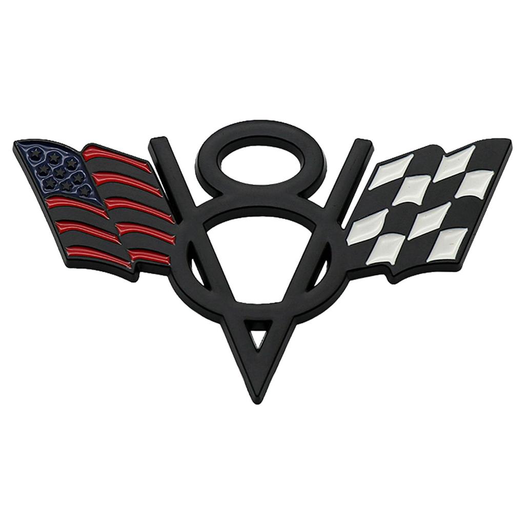 Cheap 3D Metal V8 Engine Displacement Logo American Racing Decoration ...