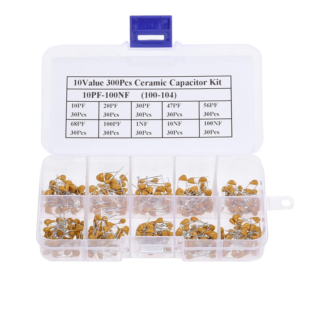 300PCS 50V (10pf-100nf) Multilayer Ceramic Capacitor Assortment Kit ...