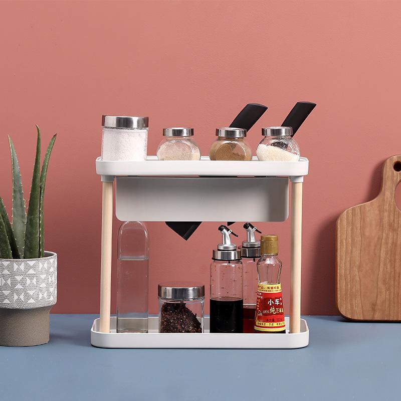 Kitchen Countertop Rack Multifunctional Storage Rack Knife Rack Floor ...