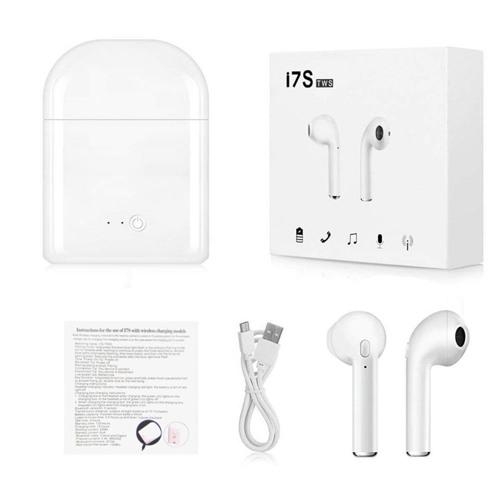 Buy i7S TWS Mini Bluetooth Earphones Wireless Earbuds Headset with ...