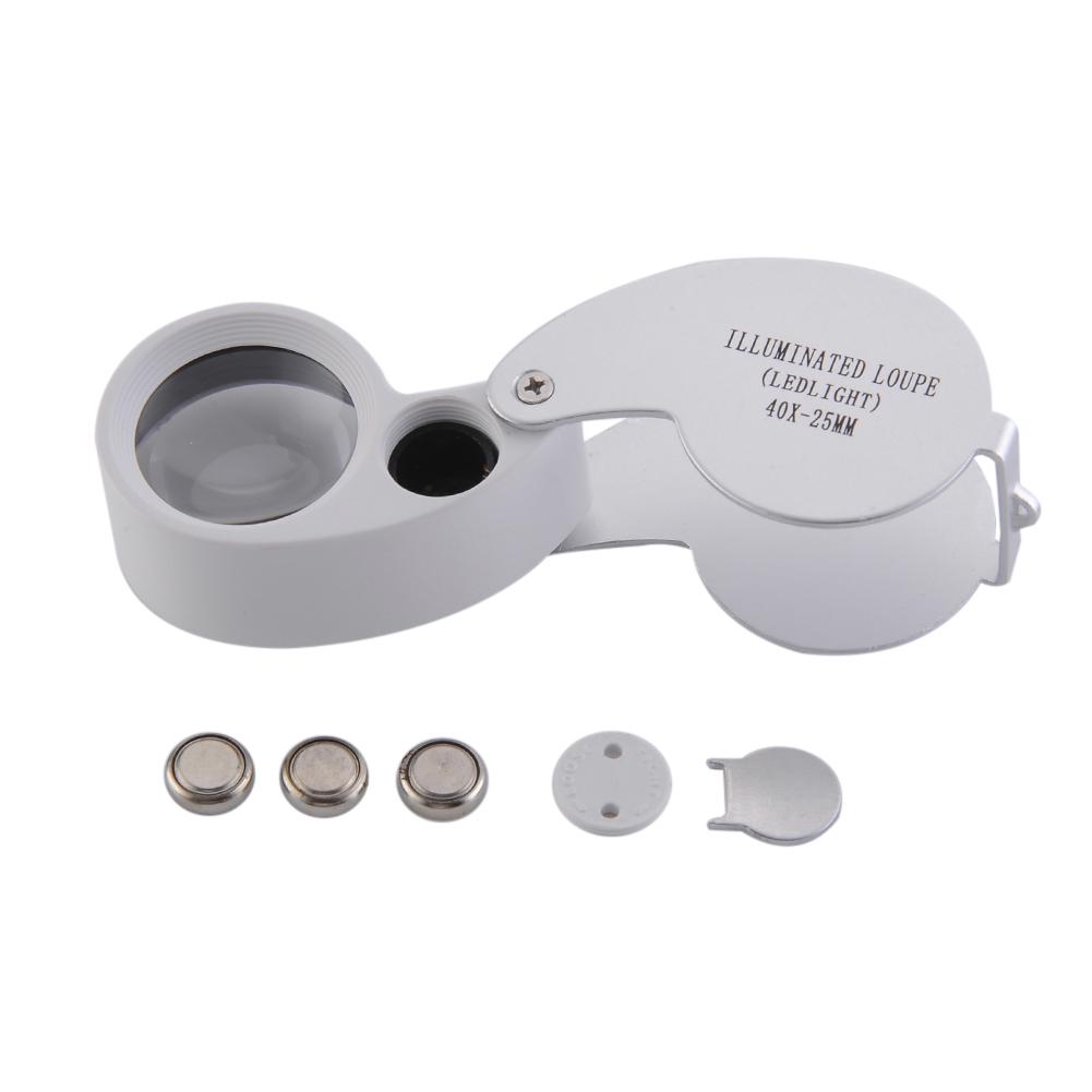 Buy LED Folding Jewelry Magnifying Glass Aluminum Alloy Plastic Acrylic ...