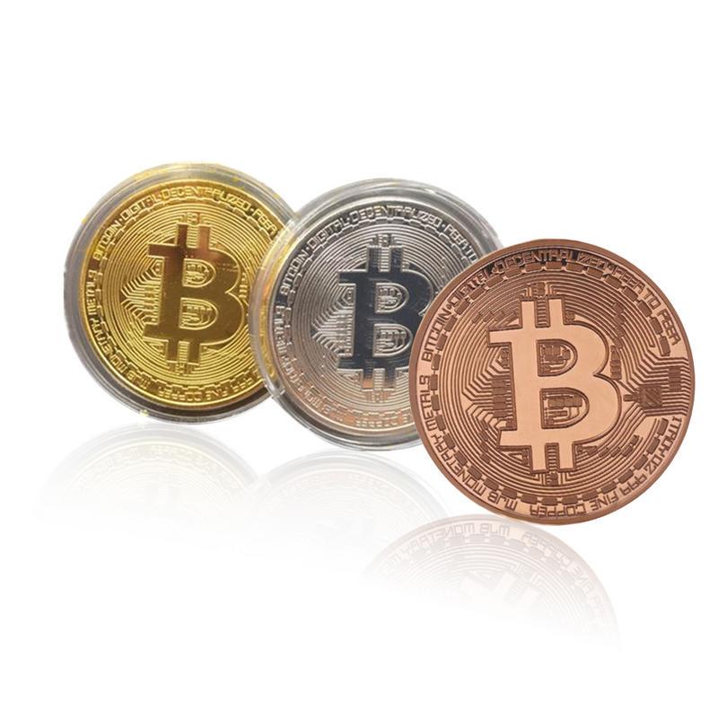 Buy 1PC Gold Plated Bitcoin Coin BTC Coin Art Collection at affordable ...