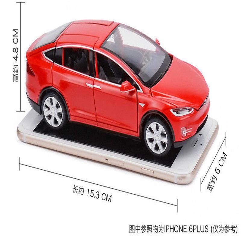 1:32 Tesla Model X 90D SUV Diecast Model Car Sound&Light Pull Back Toy ...