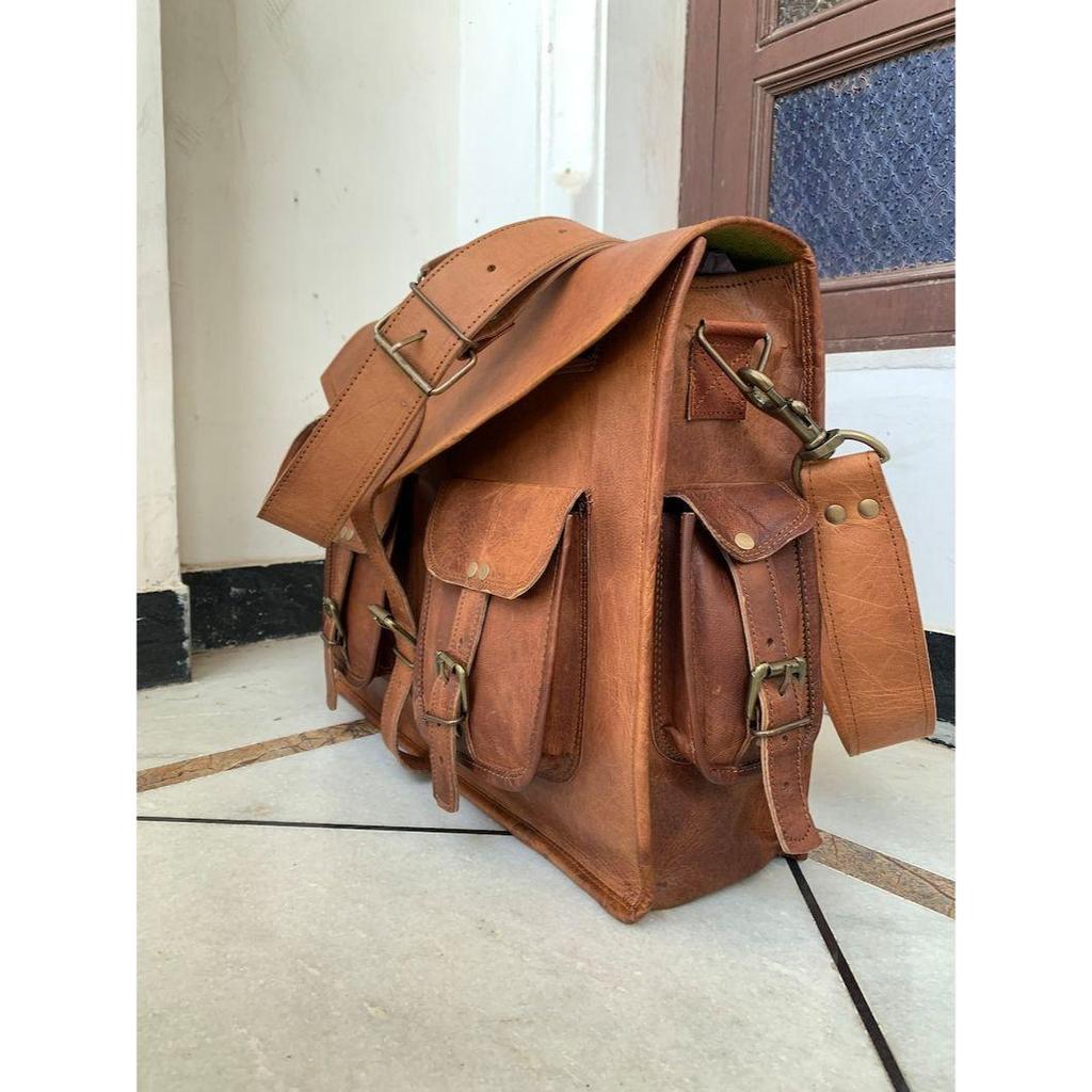 Kaufe 18-Zoll-Ledertasche, Leder-Laptoptasche, Vintage-Tasche ...